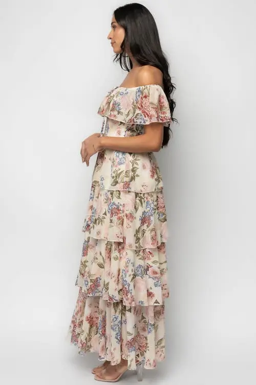 BALTIC BØRN Carina Off Shoulder Maxi Dress