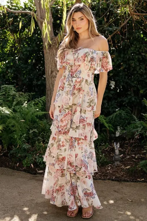 BALTIC BØRN Carina Off Shoulder Maxi Dress