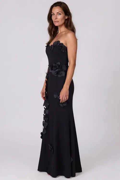 Rene Ruiz Collection Strapless Crepe Mermaid Gown