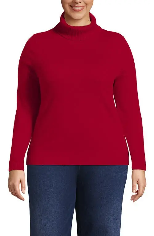 LANDS' END Cashmere Turtleneck Sweater