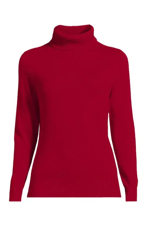 LANDS' END Cashmere Turtleneck Sweater