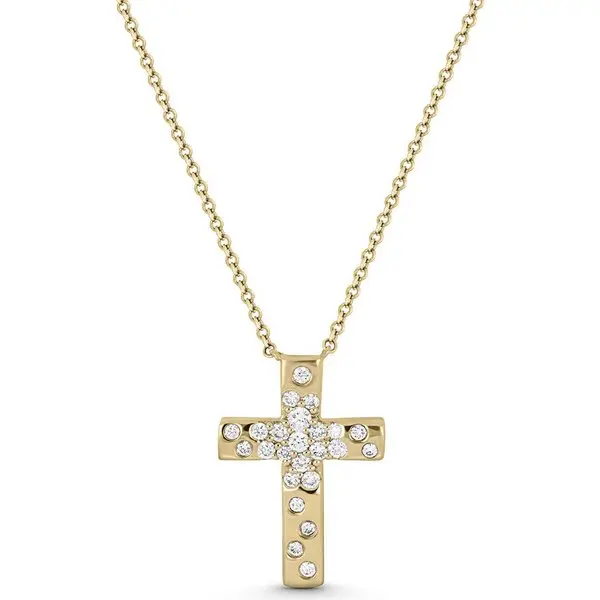 Bony Levy Kiera 18k Gold Diamond Cross Pendant Necklace