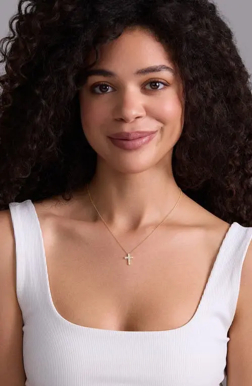 Bony Levy Kiera 18k Gold Diamond Cross Pendant Necklace