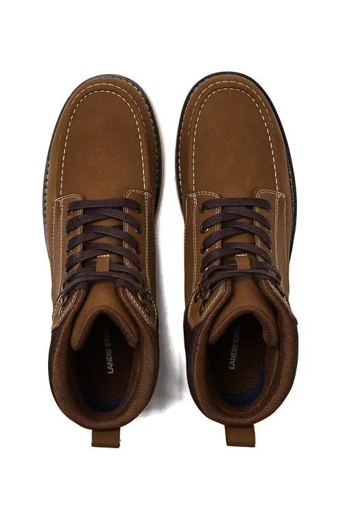 LANDS' END Casual Moc Toe Boots - Tan