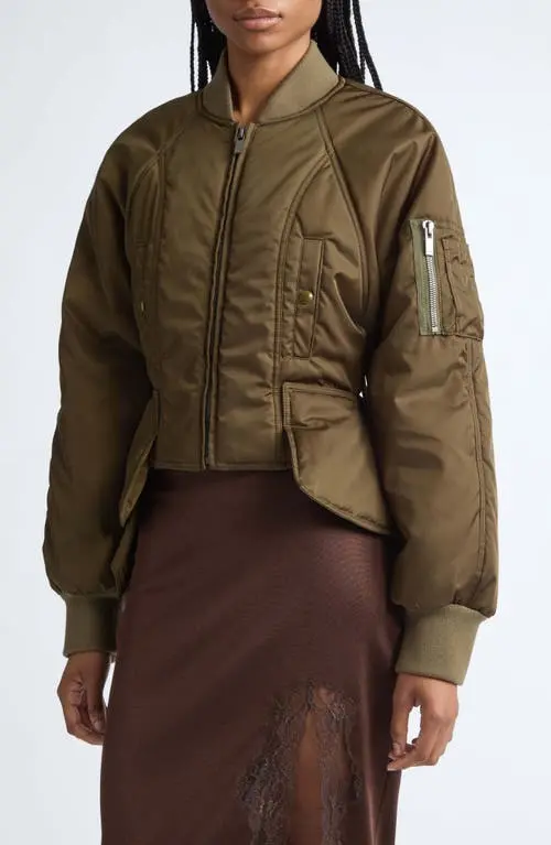 Balmain Nylon Signature Bomber Jacket