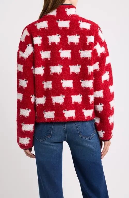 ROWING BLAZERS Sheep High-pile Fleece Full Zip Sweatshirt