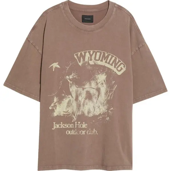 PACSUN Wyoming Cotton Graphic T-shirt