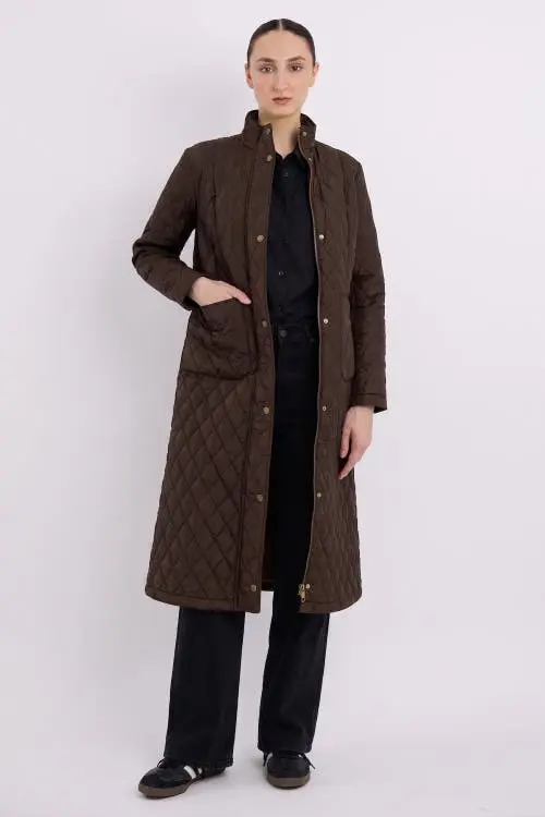 OROLAY Barnform Long Lightweight Trench Jacket - Coffee