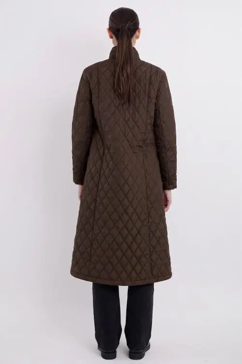 OROLAY Barnform Long Lightweight Trench Jacket - Coffee