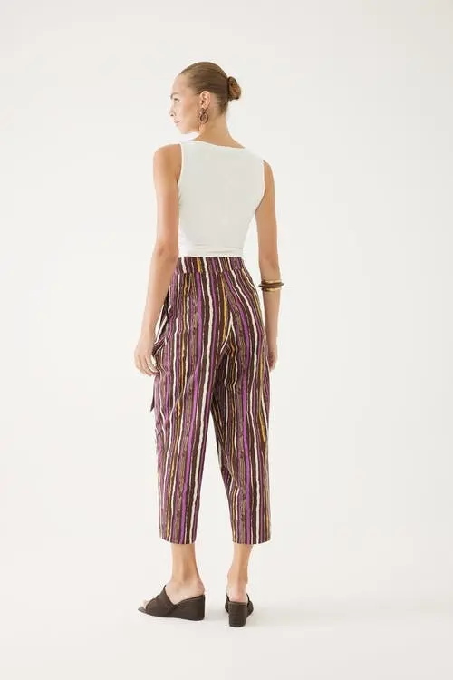 EXQUISE Print Pants - Multicolor