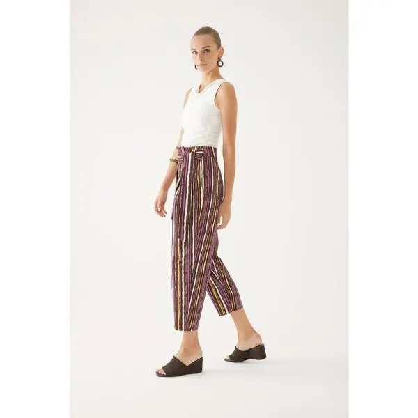 EXQUISE Print Pants - Multicolor