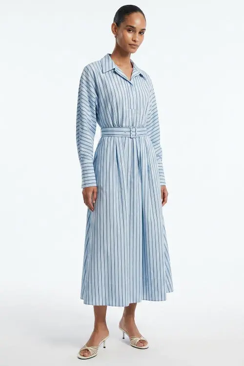 EXQUISE Bogie Raglan Sleeve Belted Midi Dress