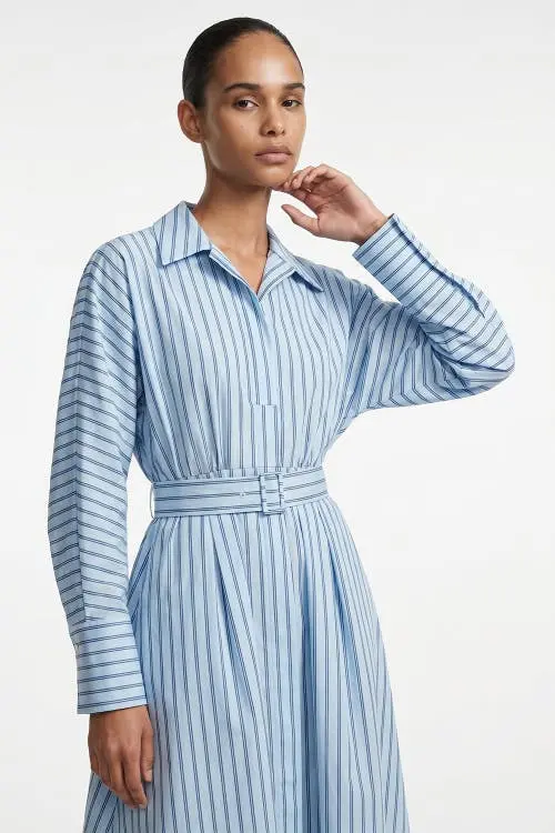 EXQUISE Bogie Raglan Sleeve Belted Midi Dress