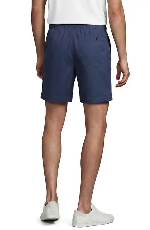 LANDS' END 7" Lightweight Twill Pull On Deck Short