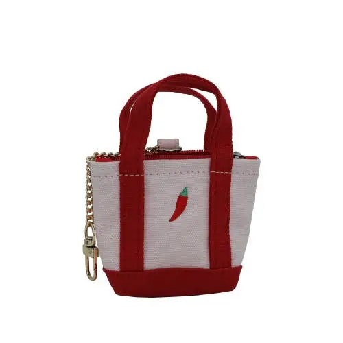 JOLLITY & CO Bookish Tiny Tote Bag Charmchoose From 8 Option - Chile Pepper