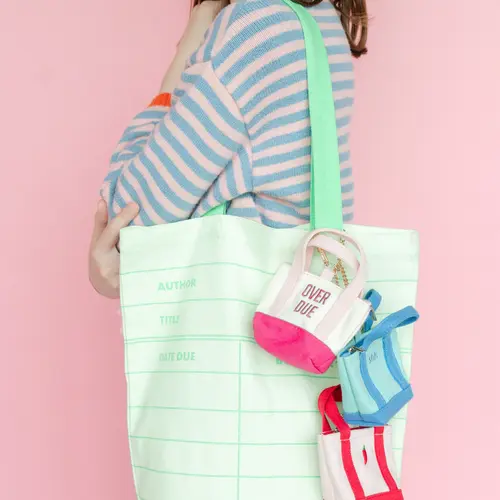 JOLLITY & CO Bookish Tiny Tote Bag Charmchoose From 8 Option - Chile Pepper