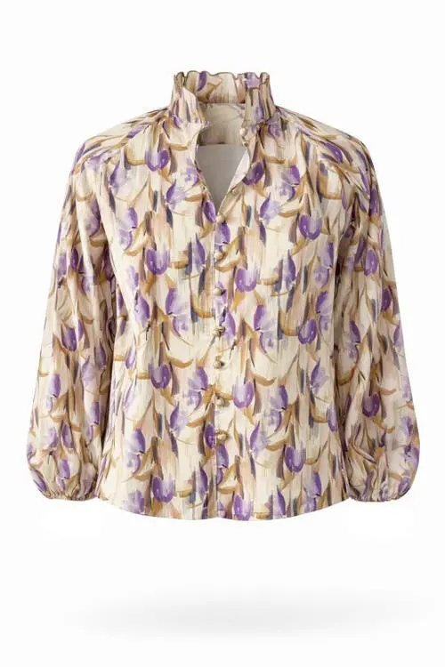 EXQUISE Yesenia High Neck Shirt