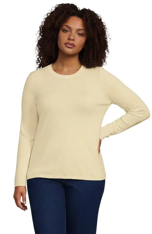 LANDS' END Cashmere Sweater - Soft Citrus
