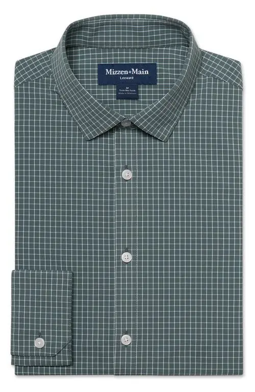 Mizzen+main Leeward No Tuck Long Sleeve Grid Performance Button Up Shirt
