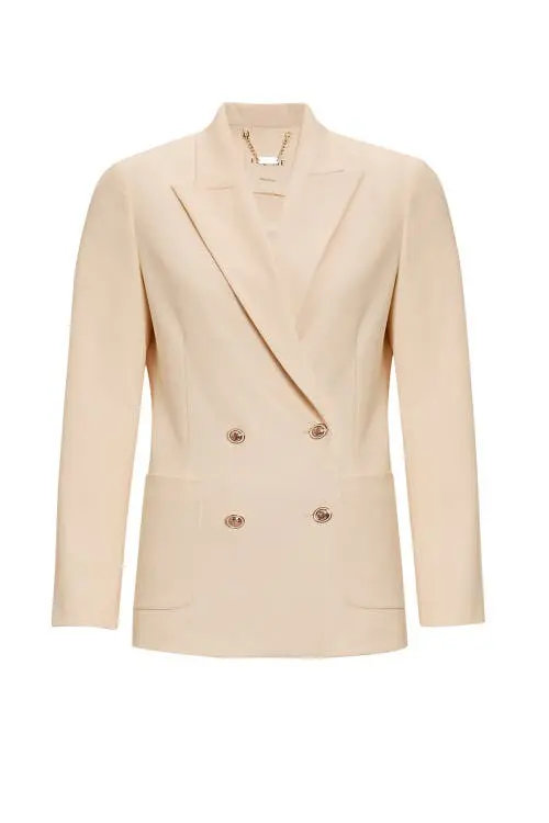 EXQUISE Double Breasted Regular Woven Blazer Jacket