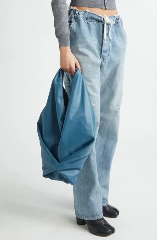 MAISON MARGIELA Classic Japanese Faux Leather Tote - Petrol