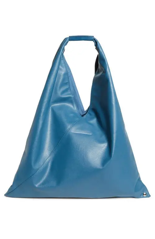MAISON MARGIELA Classic Japanese Faux Leather Tote - Petrol