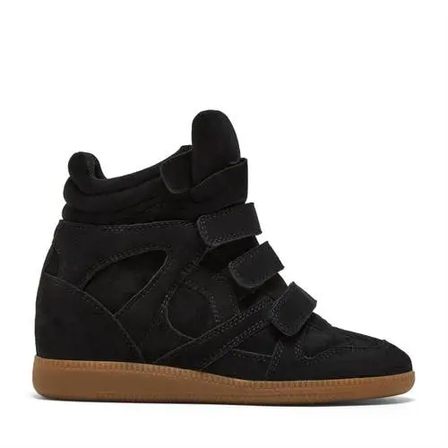 SILENT D Sara Sneaker - Black Micro Suede