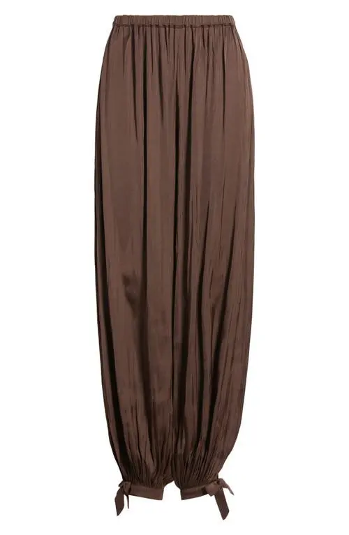 Deluc Poison Satin Balloon Pants - Chocolate