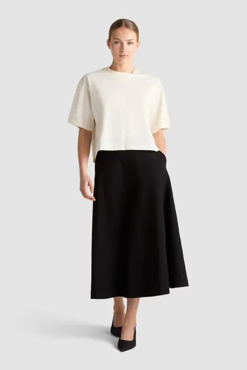 RESIDUS Alina Flared Jersey Midi Skirt