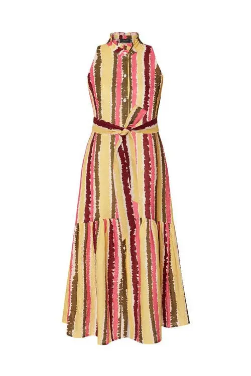 EXQUISE Color Block Modern Dress