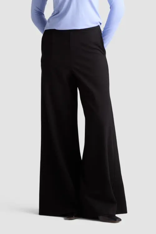 RESIDUS Leia High Waist Wide Leg Trousers - Midnight