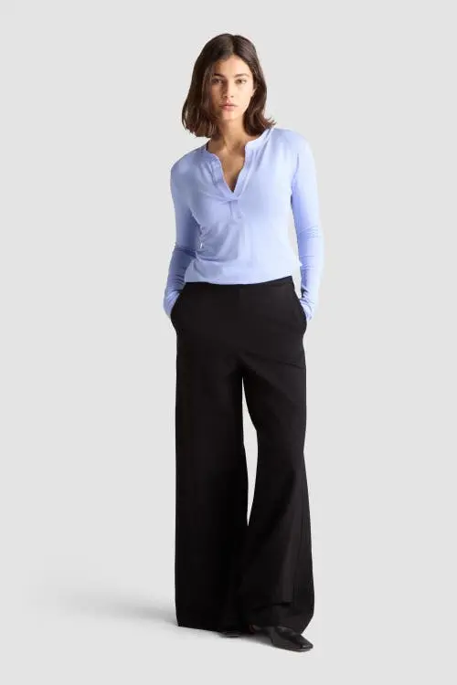 RESIDUS Leia High Waist Wide Leg Trousers - Midnight