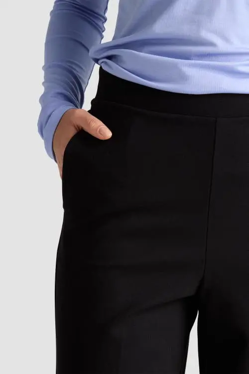 RESIDUS Leia High Waist Wide Leg Trousers - Midnight