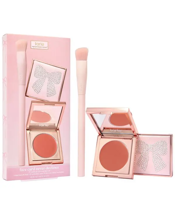 TARTE COSMETICS 2-piece Face Card Never Declines Cc Undereye & Brush Set - Orange