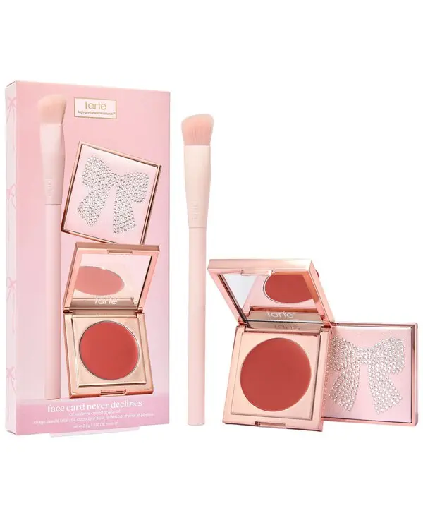 TARTE COSMETICS 2-piece Face Card Never Declines Cc Undereye & Brush Set - Red