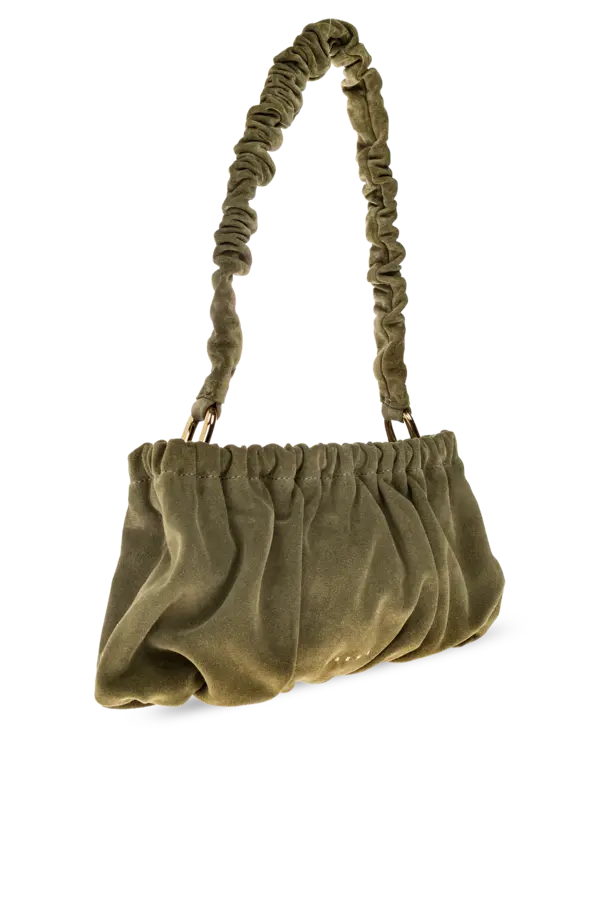 Marni Suede Shoulder Bag With Gathered Detailing
