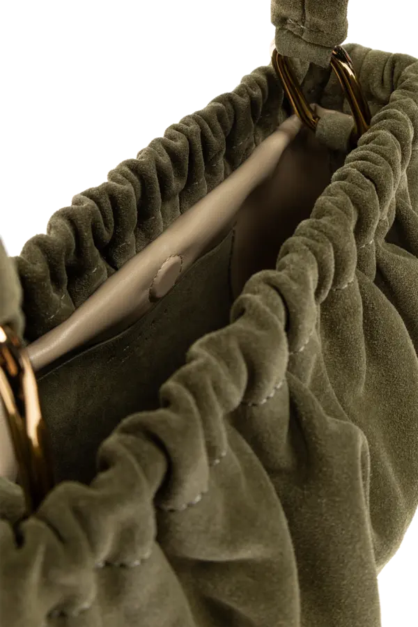 Marni Suede Shoulder Bag With Gathered Detailing