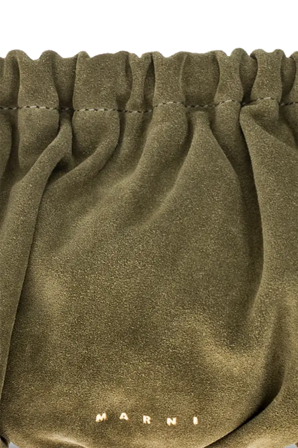 Marni Suede Shoulder Bag With Gathered Detailing
