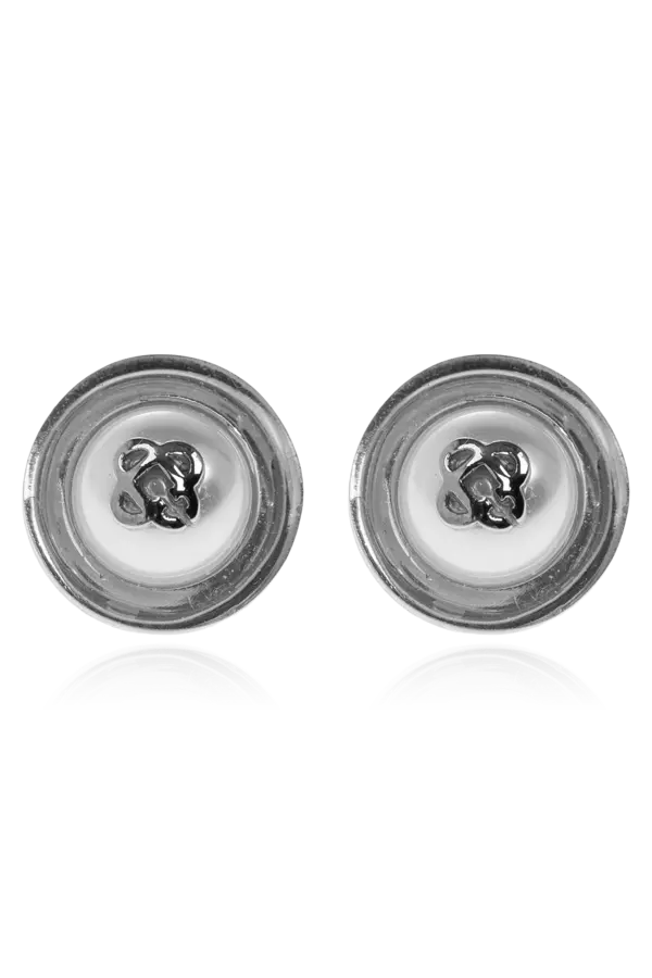 Casablanca Logo Earrings - Silver