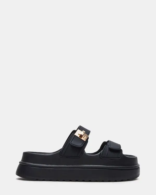 Steve Madden Bigschmona Jelly Platform Sandals - Black