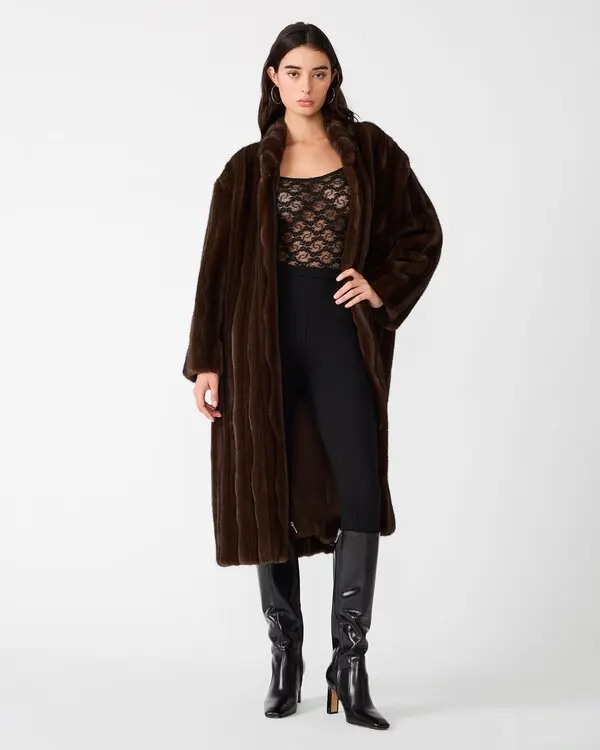 Steve Madden Peclair Coat Faux Fur Jackets & Coats