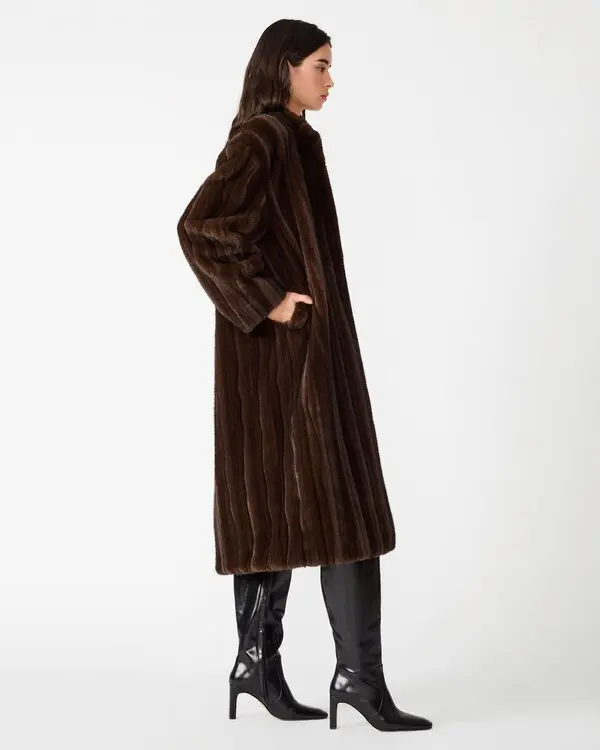 Steve Madden Peclair Coat Faux Fur Jackets & Coats