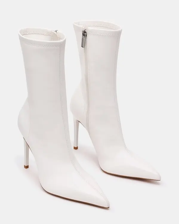 Steve Madden Mackena Ankle Booties - White