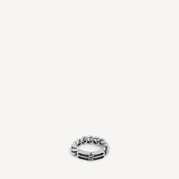 Balenciaga Bb Icon Ring - Silver