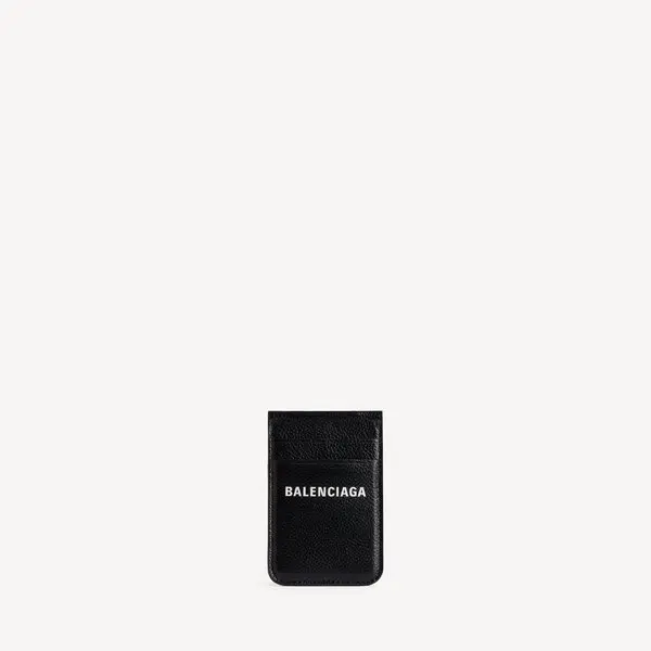 Balenciaga Cash Magnet Card Holder With Stand - Black
