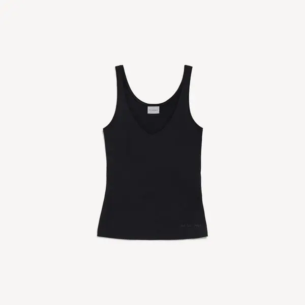 Balenciaga V-neck Tank Top - Black