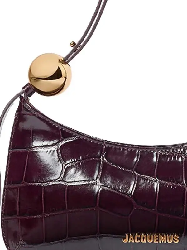 Jacquemus Le Bisou Perle Crocodile-effect Leather Shoulder Bag