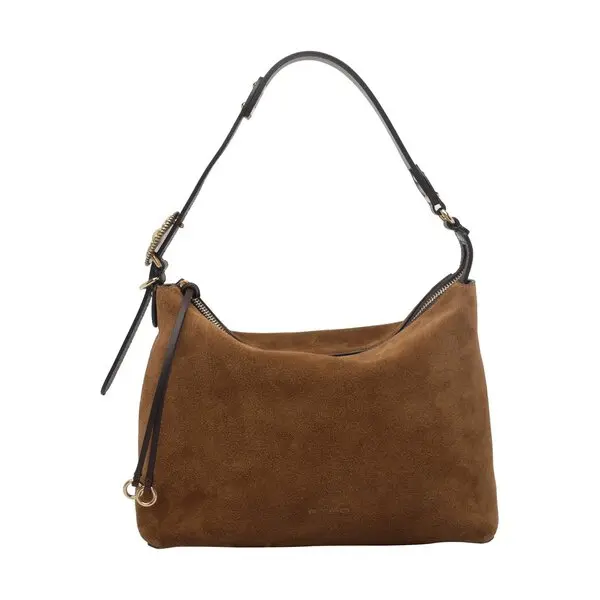 Etro Medium Rosette Suede Shoulder Bag - Brown