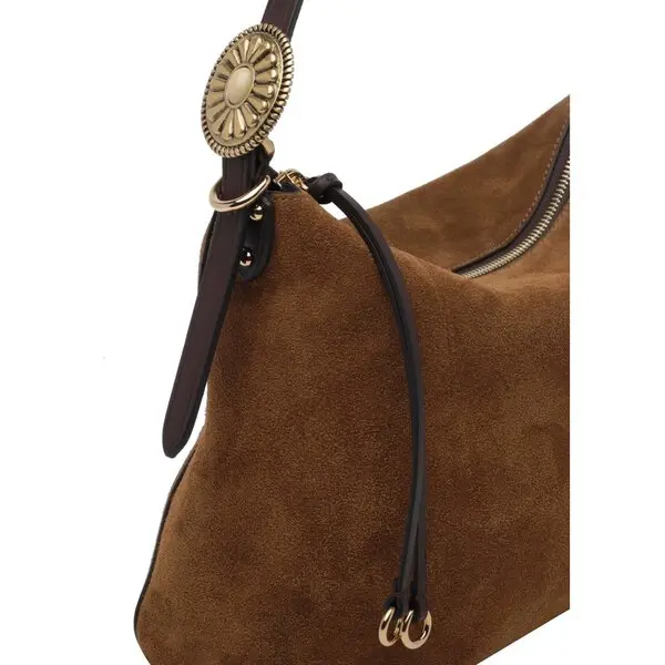 Etro Medium Rosette Suede Shoulder Bag