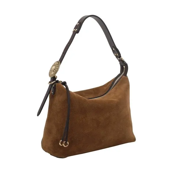 Etro Medium Rosette Suede Shoulder Bag